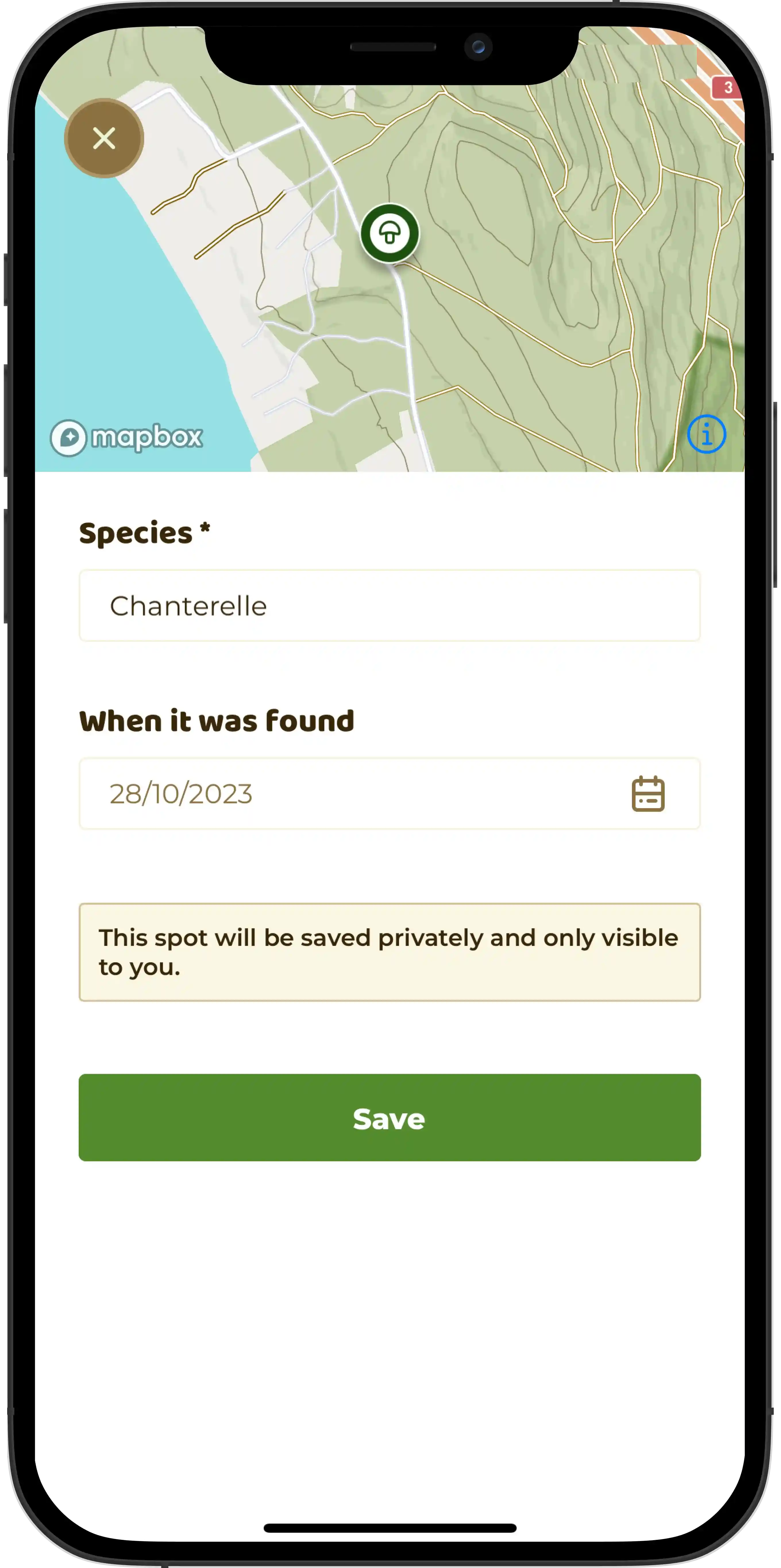 Mushroom Spot - over 300000 spots on a map