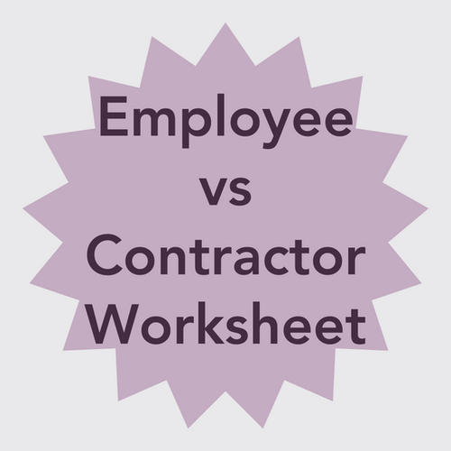 Contractor vs Employee Worksheet | A&A Consulting