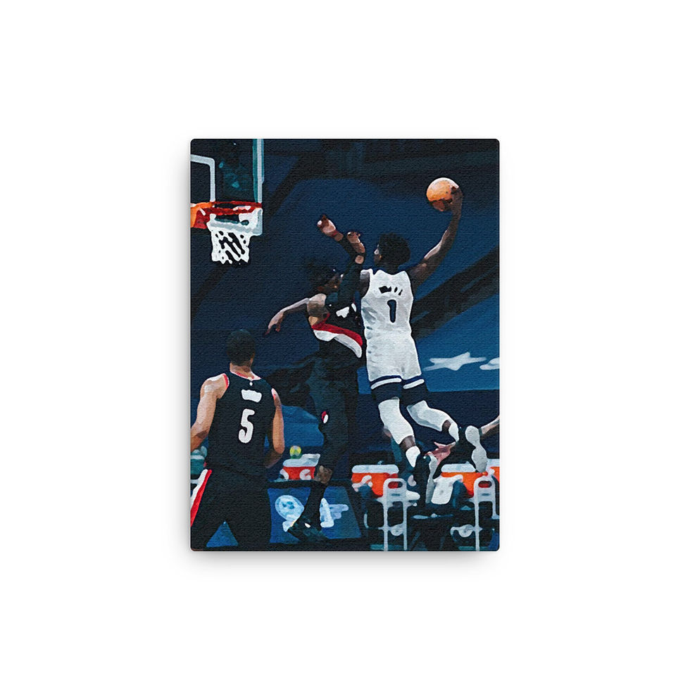 Anthony Edwards Poster Dunk Painting | Victory Visions