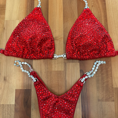 Shop 'Red Wellness Competition Suit' at Ghisela Designs