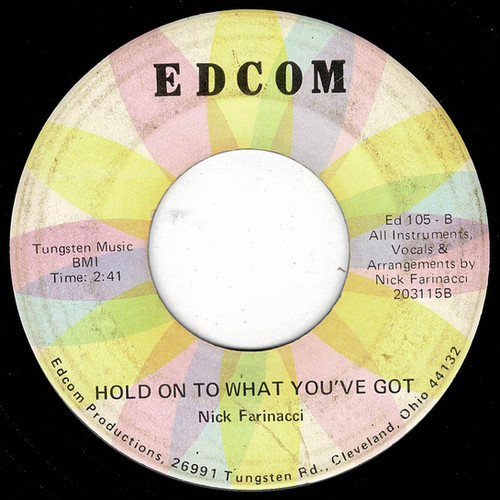 Nick Farinacci - Hold On To What You've Got - Edcom | Manfromsoul ...