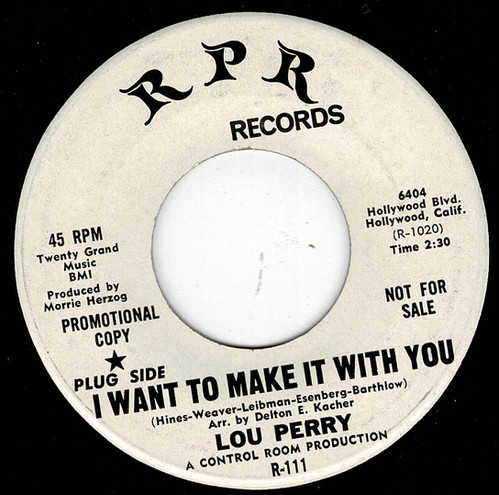 Lou Perry - I Want To Make It With You - RPR | Manfromsoul Recordshttps ...