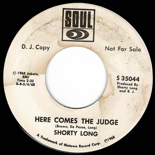 Shorty Long - Here Comes The Judge - Soul W/D | Manfromsoul ...