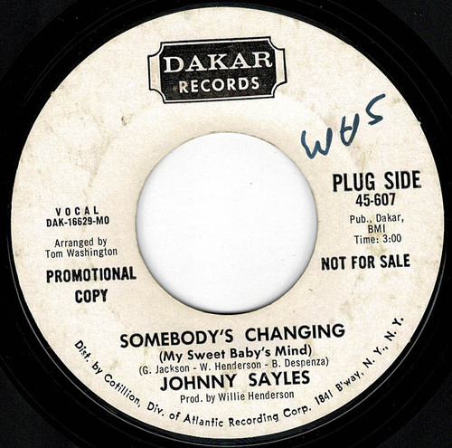 Johnny Sayles - Somebody's Changing - Dakar | Manfromsoul Recordshttps ...