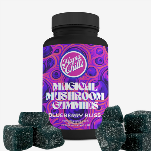 Mama Chills Magical Mushroom Gummies- 12 Count- 100mg Magic Mushroom ...