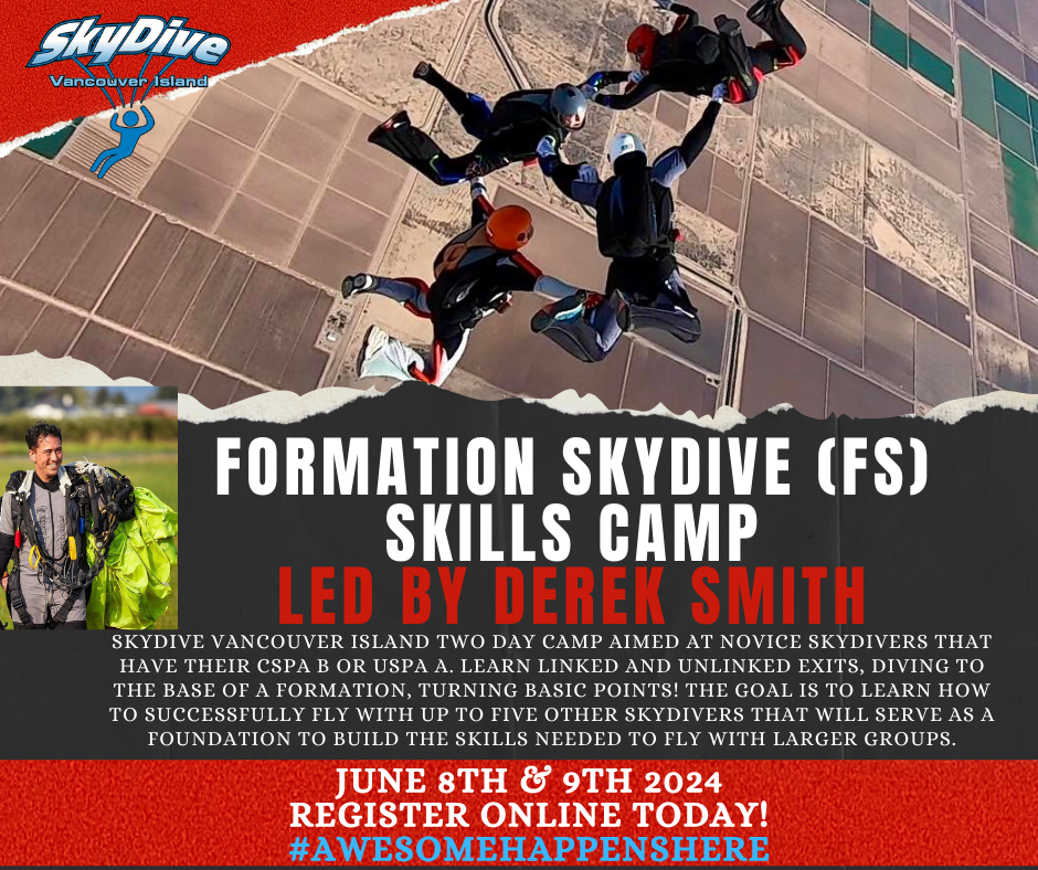 Formation Skydiving (FS) Skills Camp with Derek Smith | skydivevi