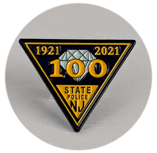 LAPEL PIN- 0000001 NJSP 100 YEAR ANNIVERSARY | License Plates