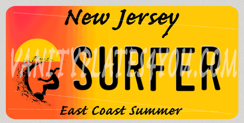 BEACH-SURF 0000007 - NEW JERSEY SURFER LICENSE PLATE | License Plates