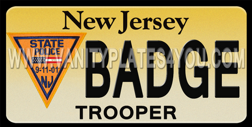 SP-00000071 NJSP WTC PIN ON PATCH | Vanity License Plate Decal Keychains