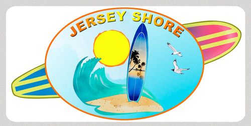 JERSEY SHORE 0000003 | Vanity License Plate Decal Keychains