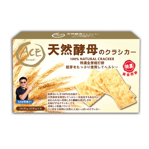 ACE Rich Staple Wholemeal Cracker 240g (8pcs) / ACE 天然酵母 特濃全麥梳打餅 240克(8 ...