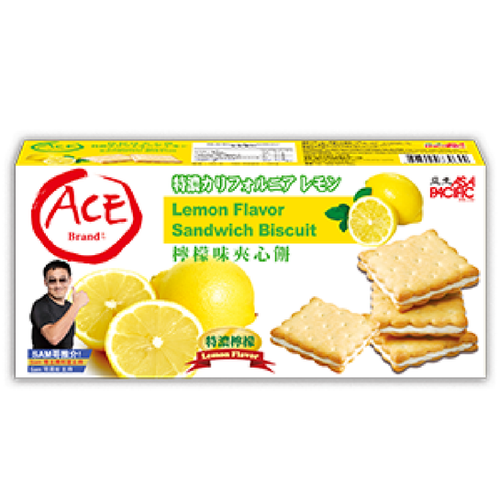 ACE Lemon Flavor Sandwich Biscuit 160g / ACE 檸檬夾心風味餅 160克 | My Site 1