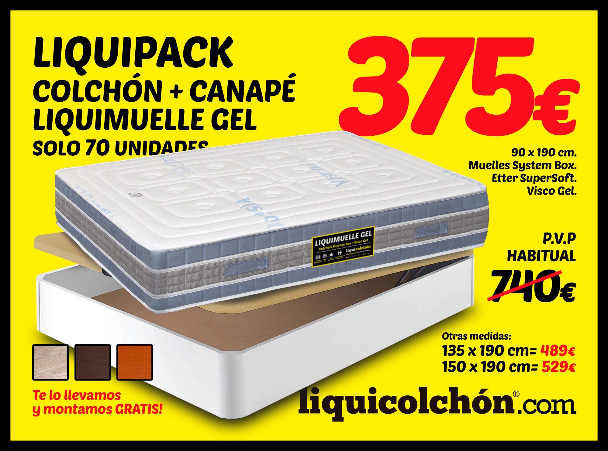 LIQUICOLCHÓN®, Colchones baratos en Málaga. Colchones en Málaga.