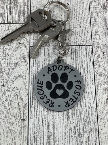Adopt - Foster - Rescue Keychain | BoeCo Design