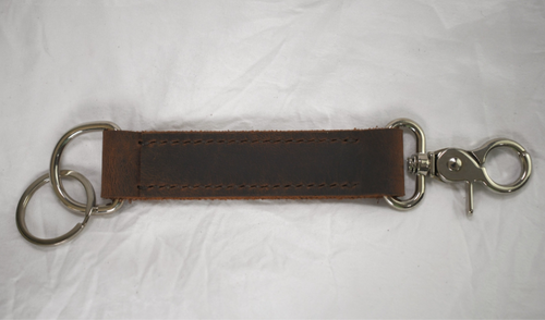 Nickel Key Fob | Brooks Leathercraft