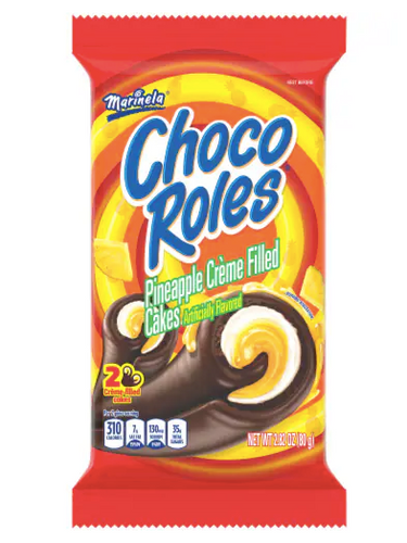 Marinela Choco Roles Pineapple Flavored Creme Filled Cakes | Garcia ...