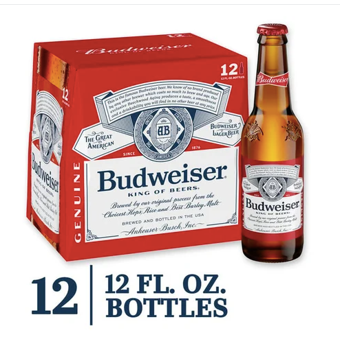 Budweiser 12pk 12oz bottles | Garcia Plaza Bakery