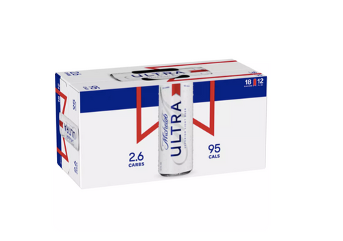 Michelob Ultra 18pk 12oz Slim Cans | Garcia Plaza Bakery