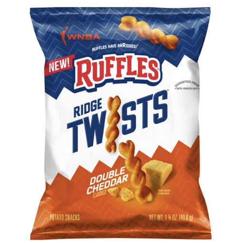 Ruffles Ridge Twists Double Cheddar, 1.75 oz | Garcia Plaza Bakery