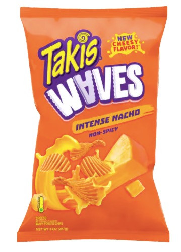 Takis Waves Intense Nacho Wavy Potato Chips, 8 oz | Garcia Plaza Bakery