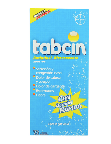 Tabcin Antigripal Adulto, Efervescente, 1X Packet Paquete | Garcia ...