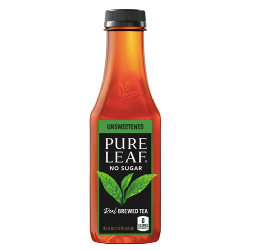 Pure Leaf Unsweetened Black Tea Real Brewed Iced Tea 18.5 oz Bottle ...