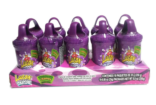 Lucas Muecas Chamoy Flavored Lollipop with Chili Powder Mexican Candy ...