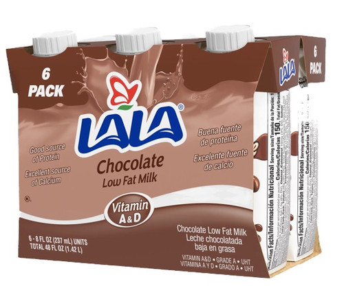 LALA Chocolate Milk Drinks, UHT, 8.25-ounce 4 PACK | Garcia Plaza Bakery
