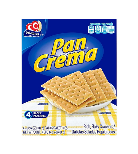 Gamesa Crackers Pan Crema Rich Flaky Box - 4-3.56 Oz | Garcia Plaza Bakery