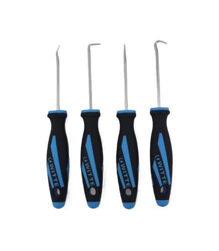WITTE MAXX Pick and Hook Set, 4 Pc: Straight, 45 Deg, 90 Deg, Rounded ...