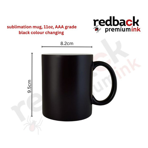 black colour changing sublimation mug, AAA grade (12 pack; 24 pack; 48 ...