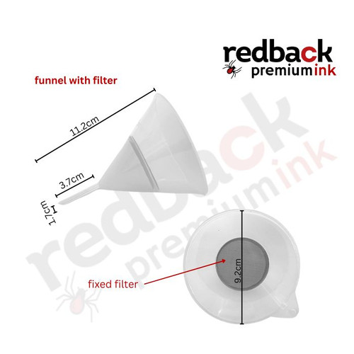 plastic funnels with filter | Redback Premium Ink