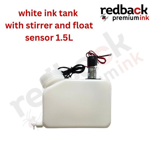white ink tank with stirrer and float sensor 1.5L (DC 24V, 0.5A, 12 W ...