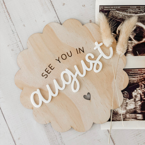 See You In Birth Announcement Plaque | Hey Baby