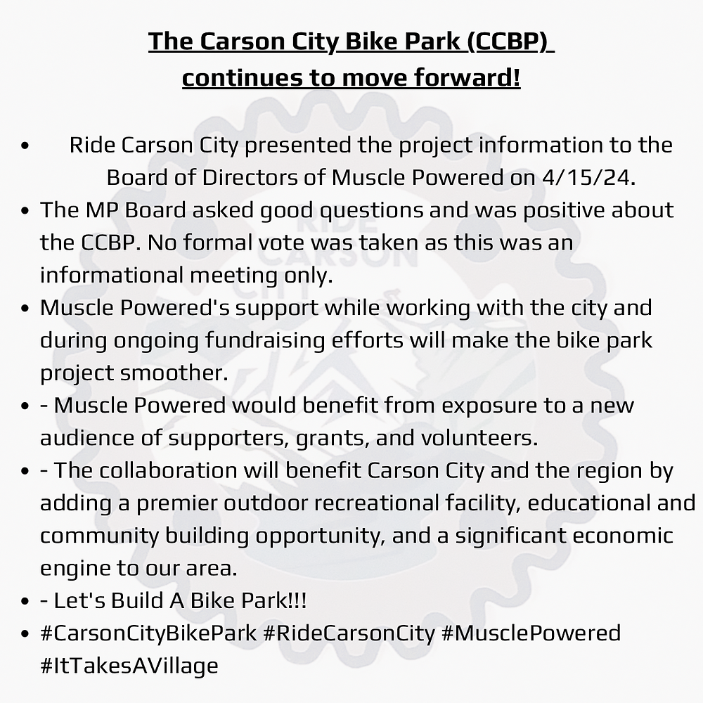 Carson City Bike Park Update
