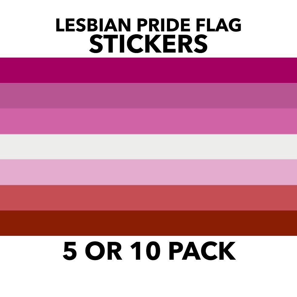 Lesbian Pride Flag Stickers | Powered By Rainbows
