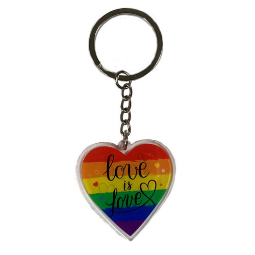 Love is Love Rainbow Heart Keychain | Powered By Rainbows