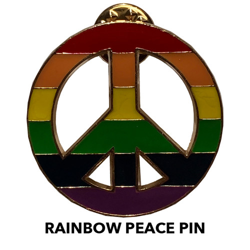 Rainbow Peace Sign Pin | Powered By Rainbows