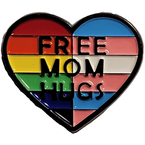 Free Mom Hugs Pin | Powered By Rainbows