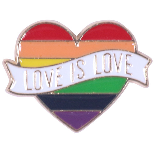 Love is Love Heart Pin | Powered By Rainbows