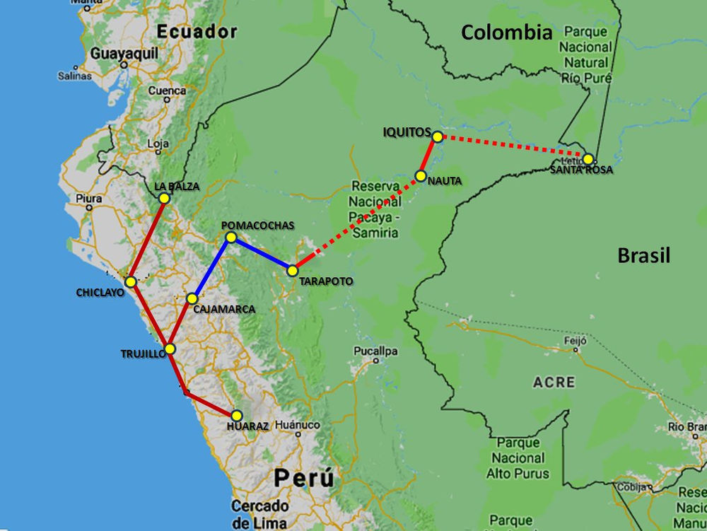 Norte de Perú, itinerario