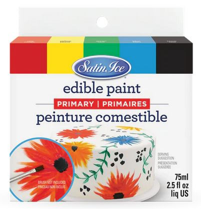 Satin Ice Edible Paint - Primary Colors | The Candy Lady