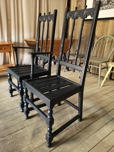 Four Ercol Vintage Painted Chairs at Simply Ercol