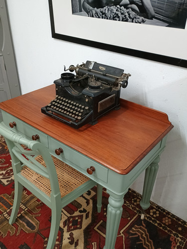 Antique Hall Console Table Painted Farrow & Ball Cardroom Green ...