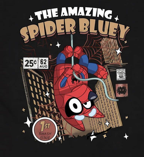 Spider Bluey DTF transfer | DesignsbyKelly