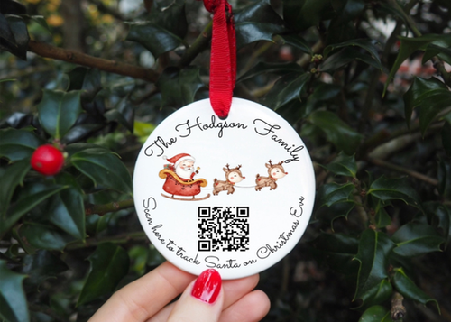 Personalised Santa tracker bauble UVDTF decal | DesignsbyKelly