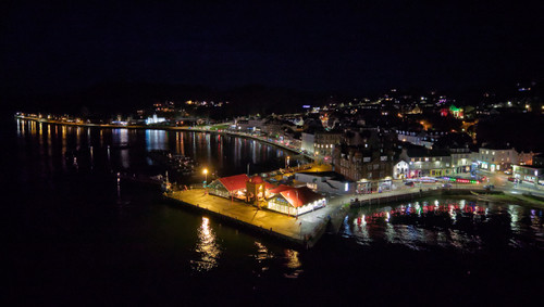 OBA0012 Oban North Pier & Esplanade Christmas | imagine-alba
