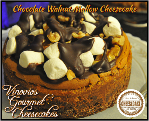 Chocolate Walnut Mallow Cheesecake | vinovioscheesecakes