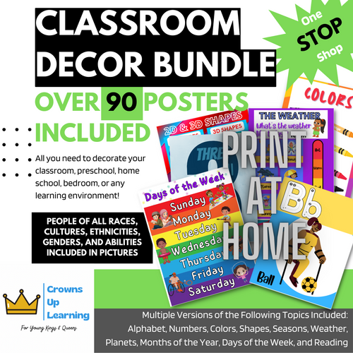 Inclusive Classroom Decor Bundle | Crowns Up Learning