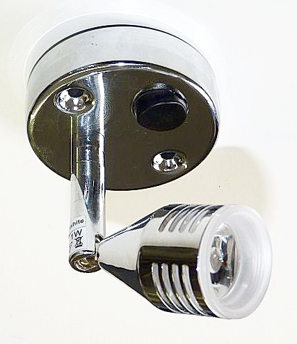 Led Chrome Spotlight with 40mm Arm - No USB | Caravan Connection 1